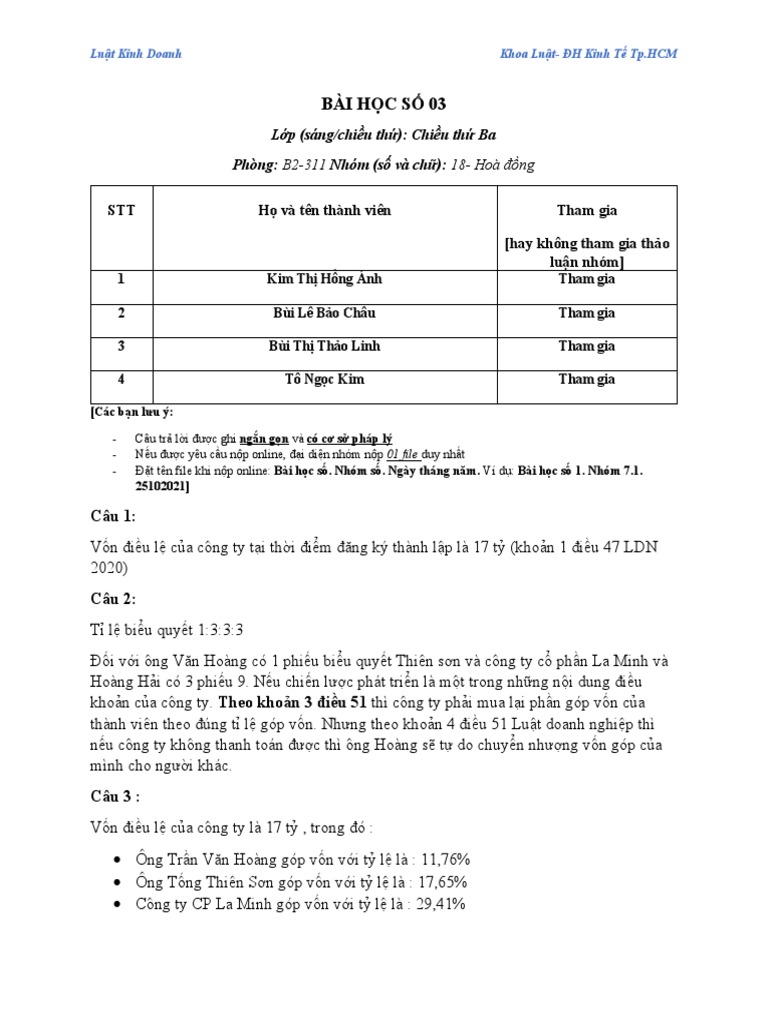 Buổi 4.bài nhóm.LKD | PDF