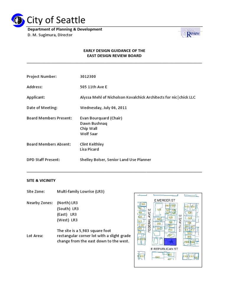 City of Seattle: Department of Planning & Development | PDF | Street ...