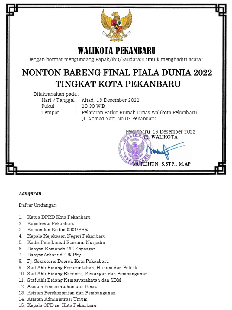 Nobar Final Piala Dunia 2022 | PDF