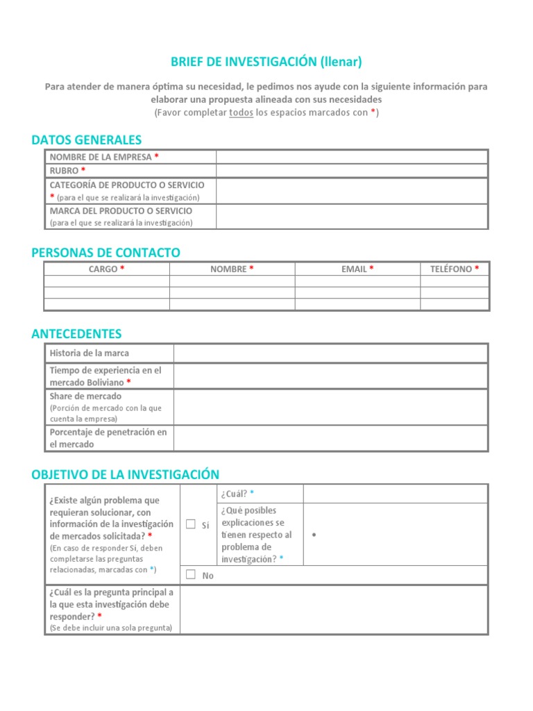 Brief de Investigación 1 | PDF | Mercado (economía) | Marca
