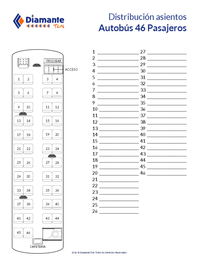 Distribucion Irizar 46 Pax | PDF