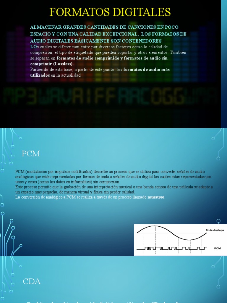 Formatos de Audio Digital: Guía Esencial | PDF | Audio digital | Mp3
