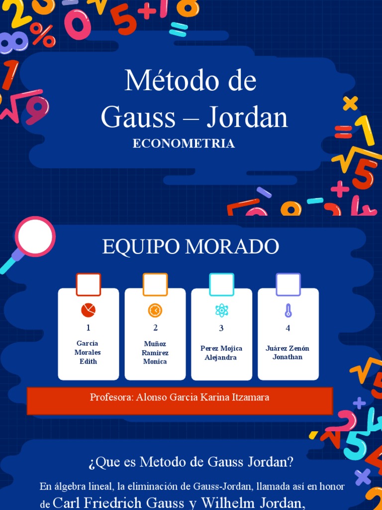 Gauss-Jordan en Econometría | PDF | Matriz (Matemáticas) | Matemáticas