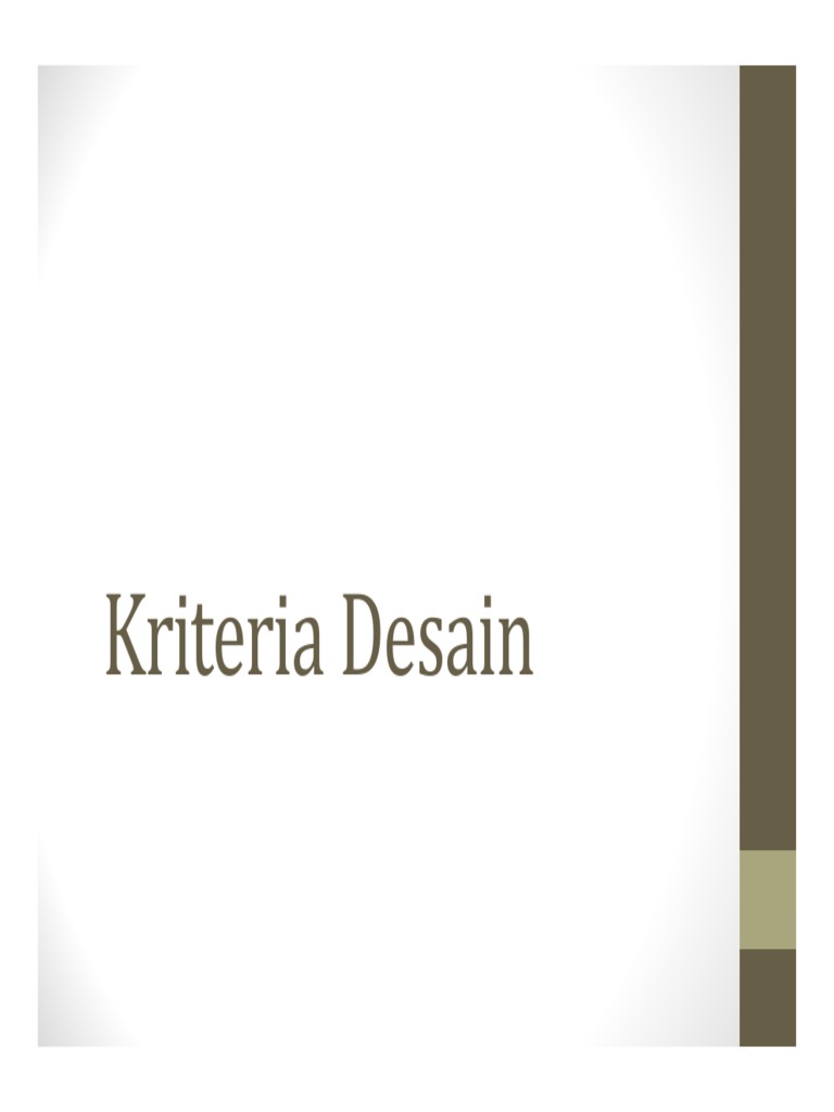 Kuliah 10 - Kriteria Desain | PDF
