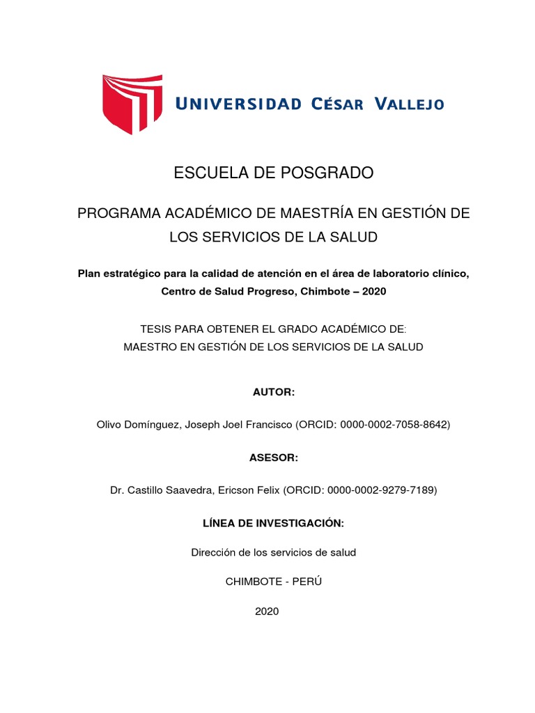 Olivo DJJF SD | PDF | Hospital | Laboratorios