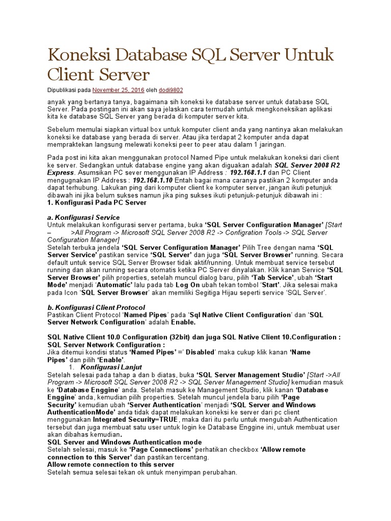 Koneksi Jaringan Vbnet Sqlserver Pdf 