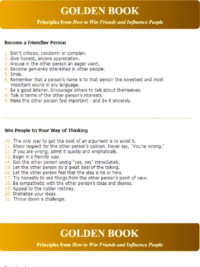 Dale Carnegie Principles