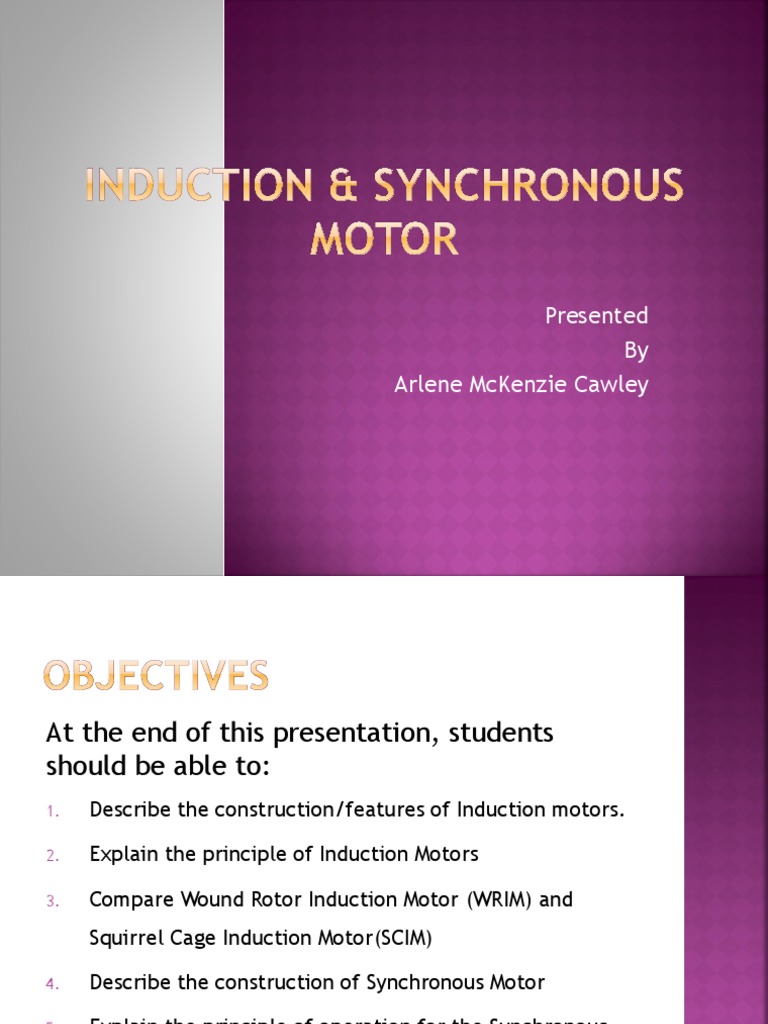 Induction Synchronous Motors | PDF | Electric Motor | Electric Power