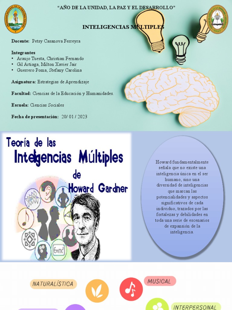 Inteligencias Múltiples según Gardner | PDF | Inteligencia | Aprendizaje