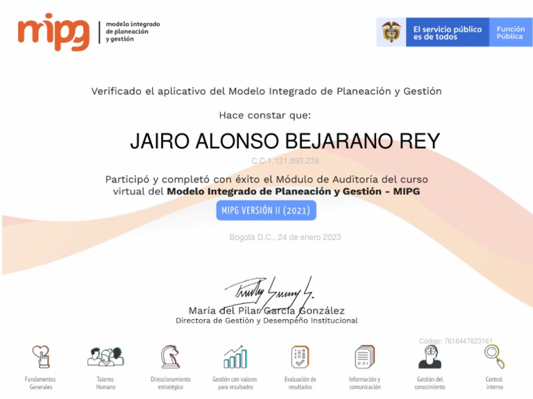 Jairo Alonso Bejarano Rey: Código: 7616447623161 | PDF