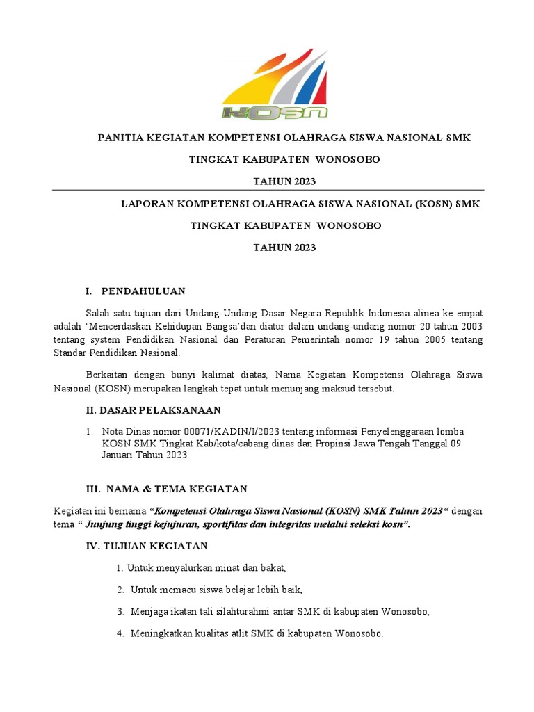 Proposal KOSN SMK 2023 WSB Ok | PDF