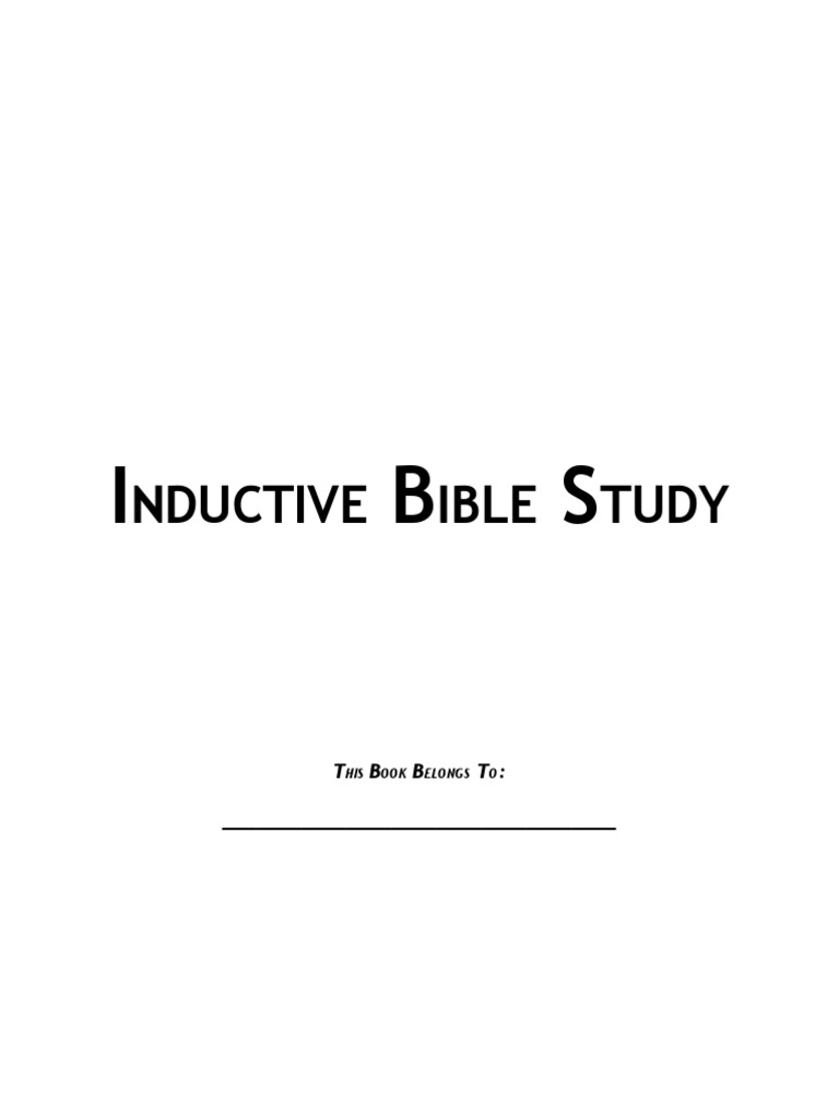 Inductive Bible Study Guide Overview | PDF | Religion & Spirituality