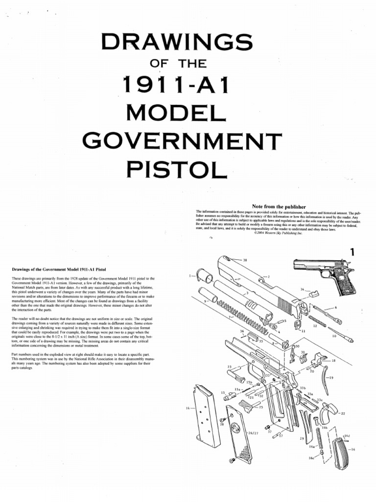 1911 Complete Blueprints (1) - 纯图版 | PDF