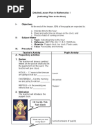 Grade 1 Mathematics Lesson Plan | PDF | Clock | Learning