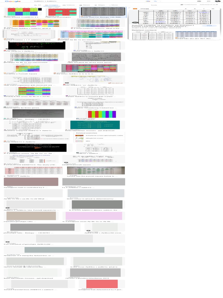 AaBbCc X AaBbCc - Google Search | PDF | Evolutionary Biology | Biology