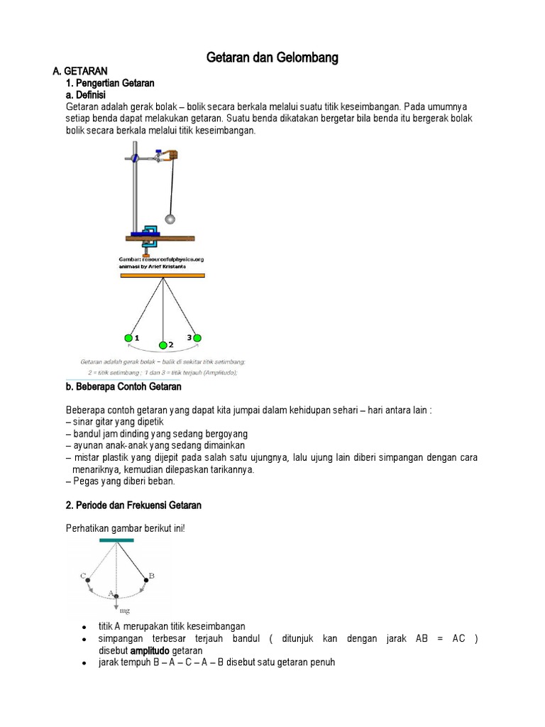 Getaran dan Gelombang: Konsep Dasar | PDF | Kajian Bahasa Asing | Seni