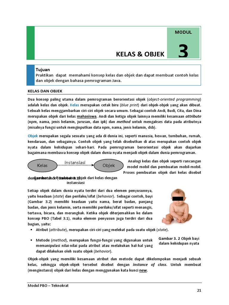 Kelas dan Objek dalam Pemrograman Java | PDF
