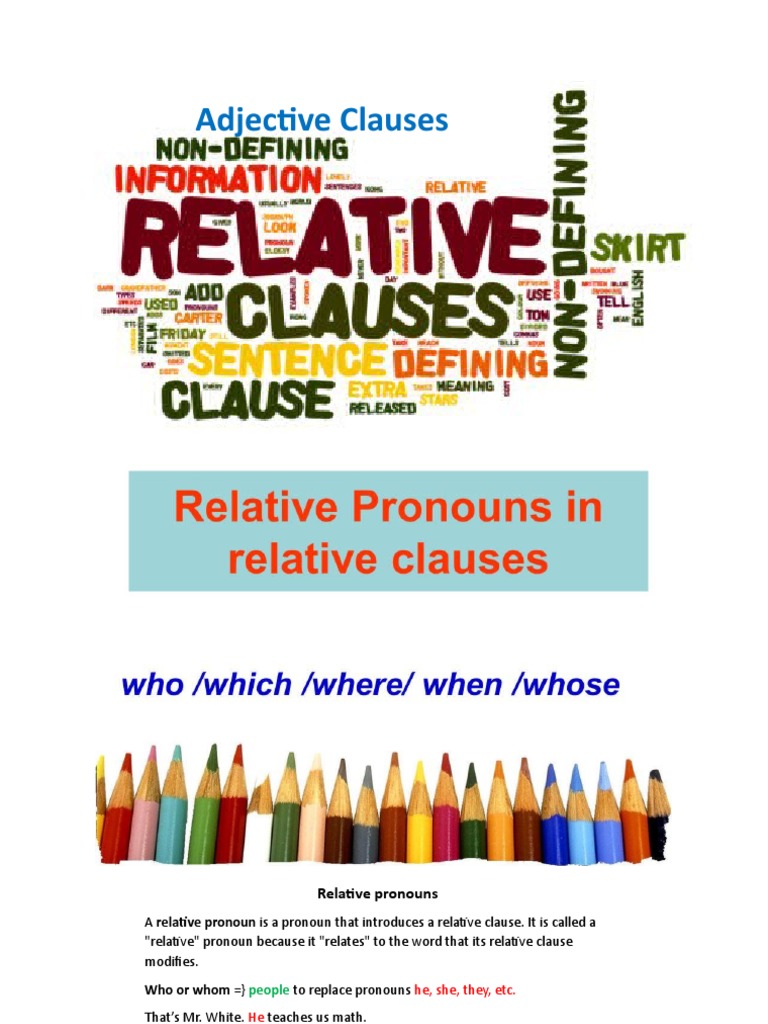 Understanding Relative Clauses and Pronouns | PDF | Noun | Clause