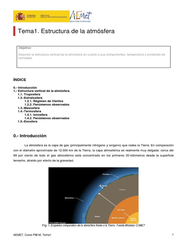 Estructura de La Atmósfera | Descargar gratis PDF | Atmósfera | Ionosfera