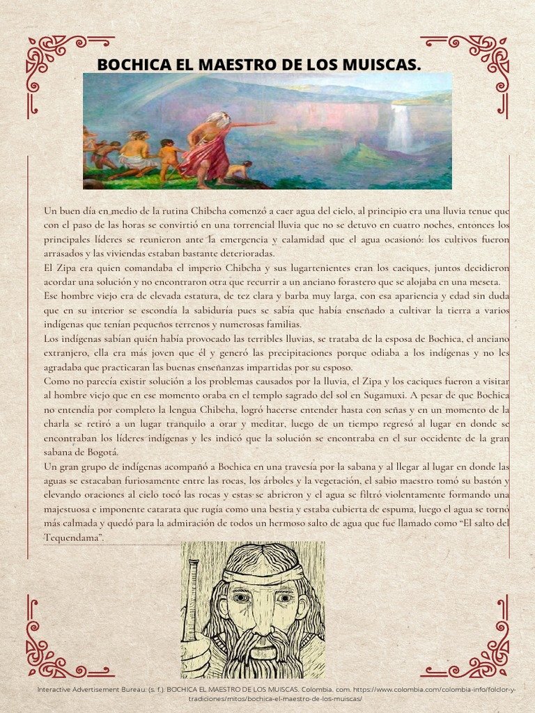 Bochica El Maestro de Los Muiscas. | PDF
