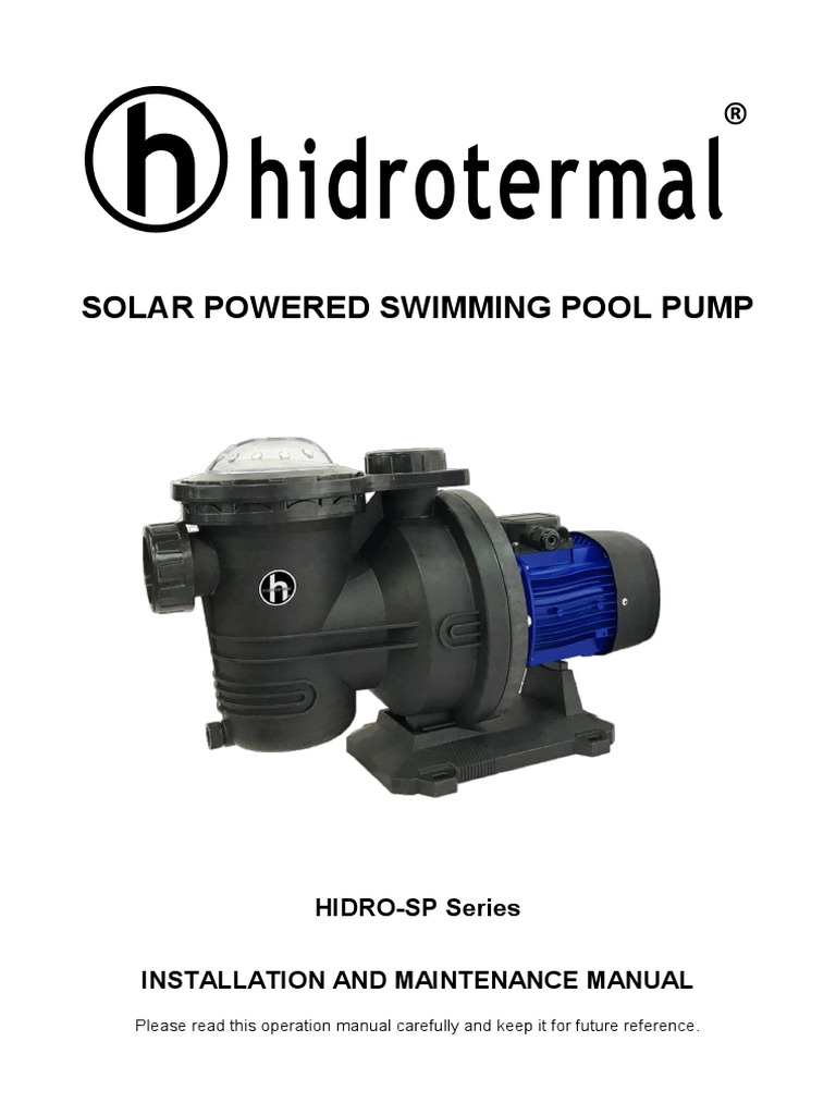 HT Solar Pumps Manual EN V2 | PDF | Solar Panel | Solar Energy