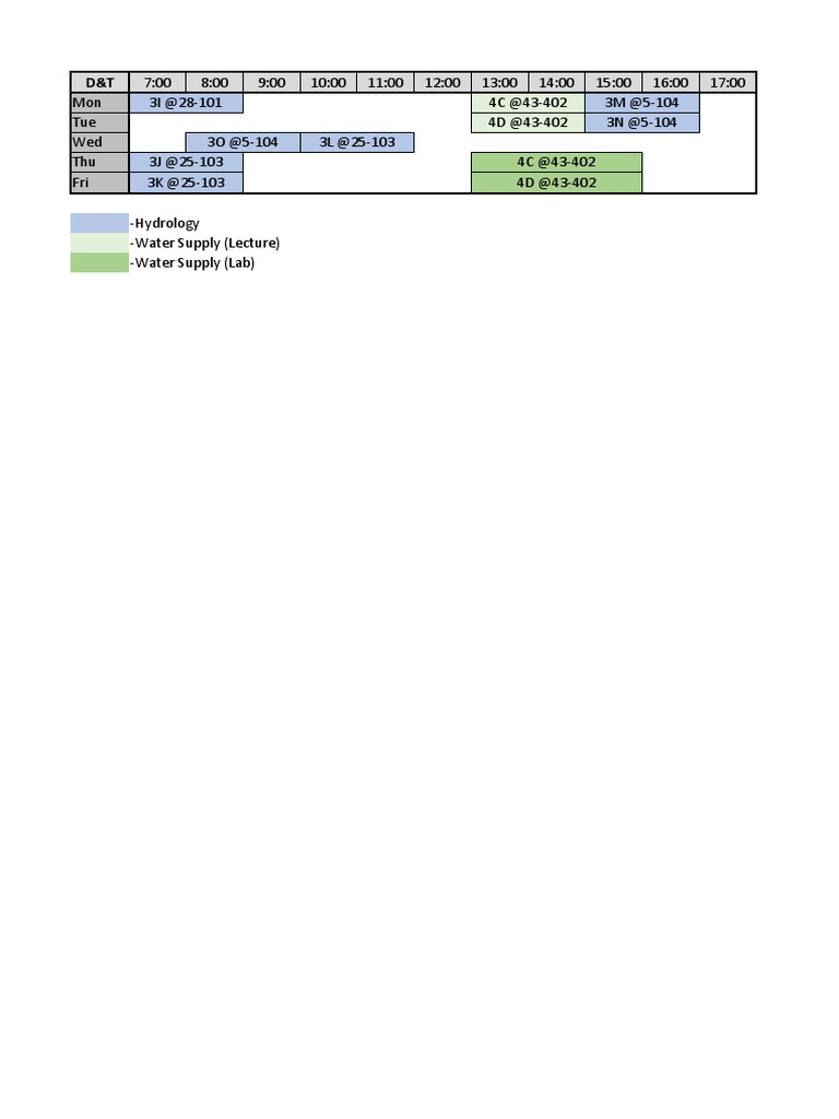 Sample Class Schedule | PDF