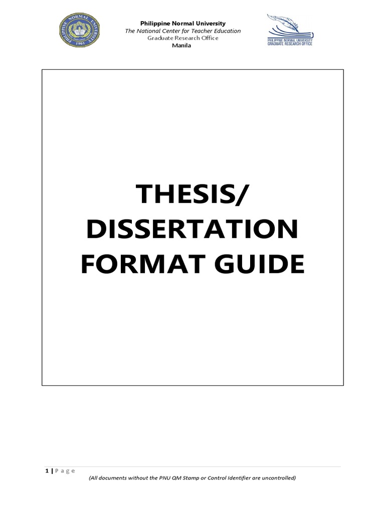 3 - Thesis Dissertation Format Guide - CGSTER - GRESO | PDF | Thesis | Data