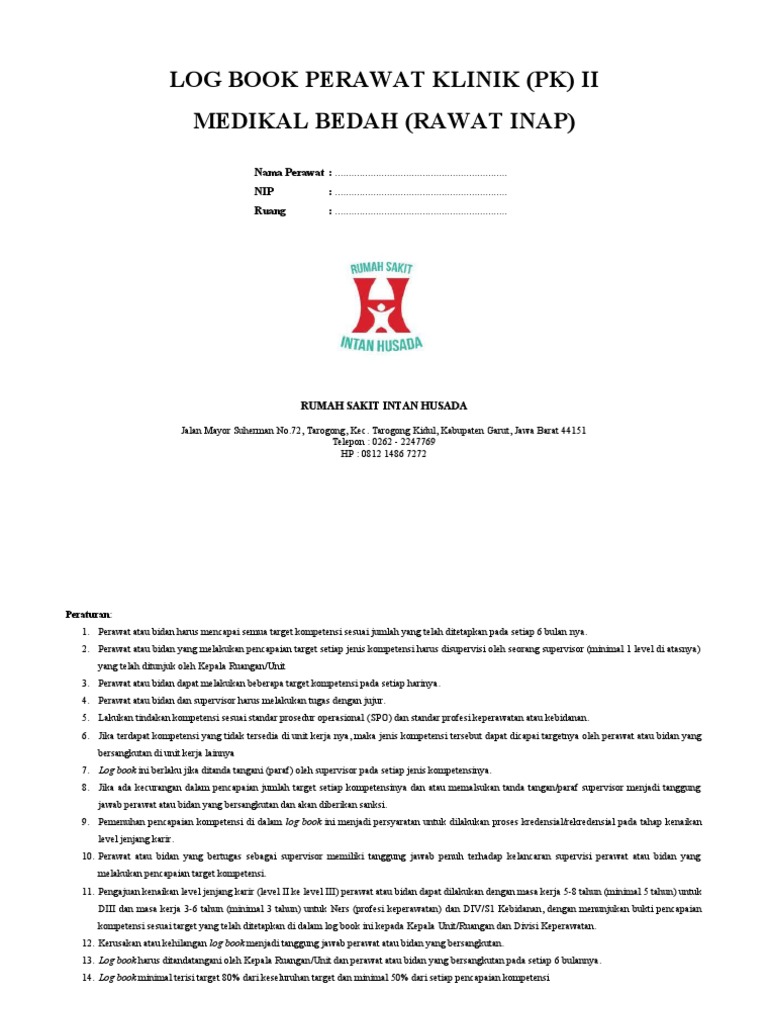 Materi Logbook PK II Rawat Inap | PDF