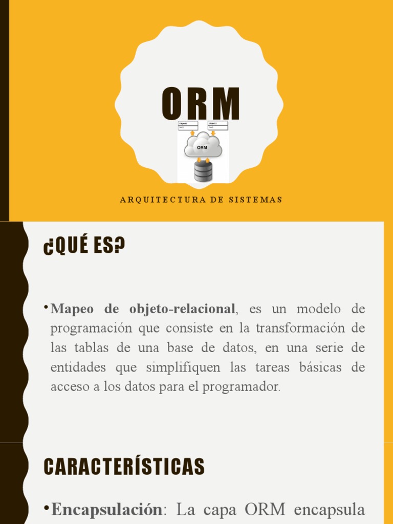 ORM Presentacion | PDF | Tecnología