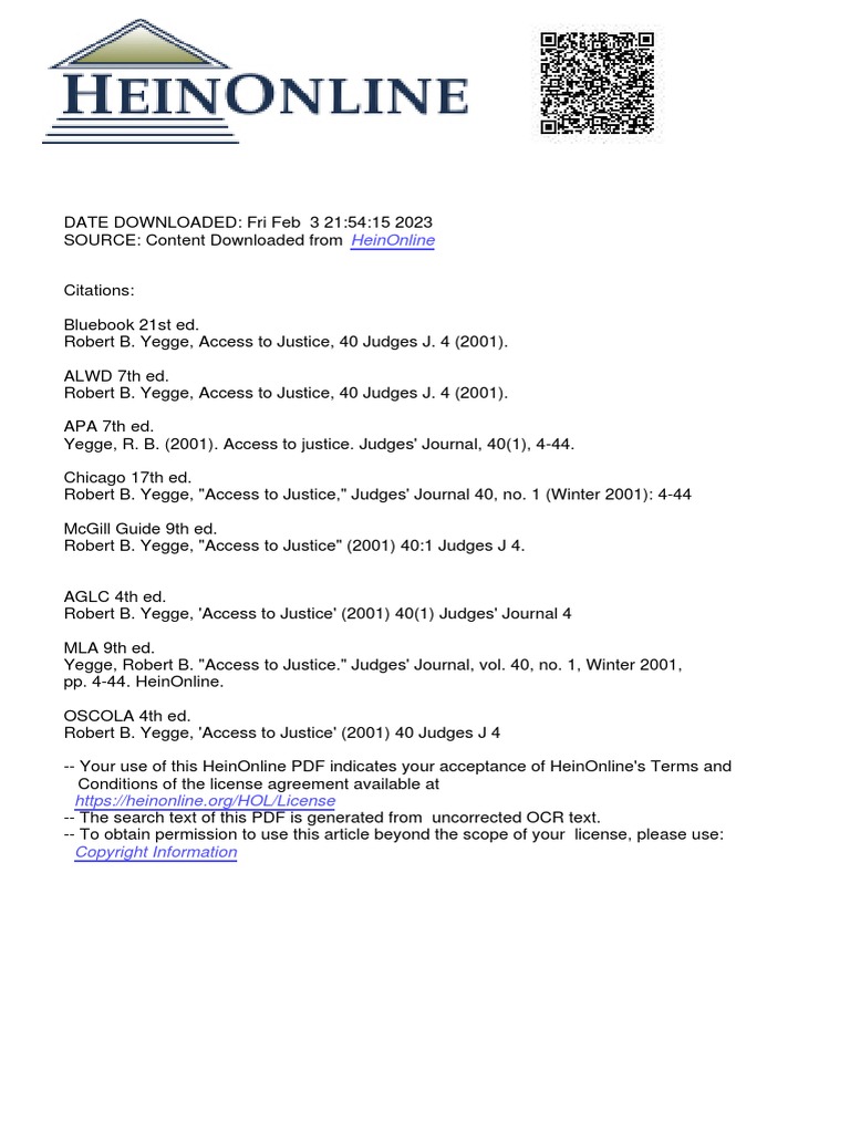 Access To Justice | PDF | Pro Se Legal Representation In The United ...