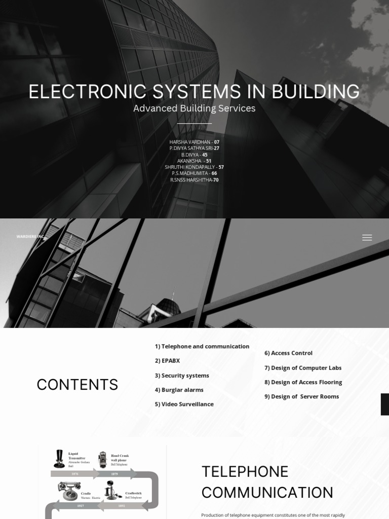 Electronic Systems in Building: An Overview of Key Systems for Advanced ...