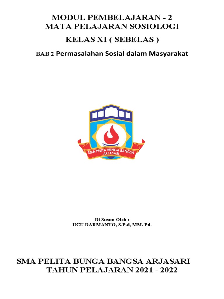 Modul Materi PJJ Sosiologi Xi Bab 2 | PDF