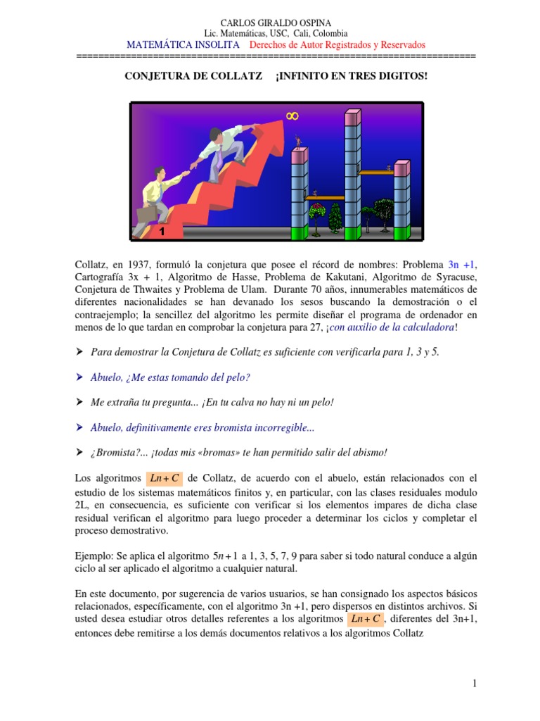 Colección - Matemática Insólita - Conjetura de Collatz, Infinito en ...