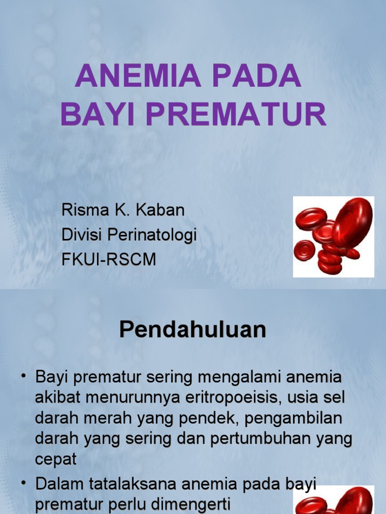 Anemia of Prematurity | PDF