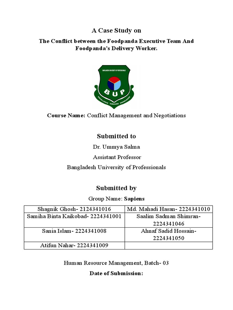 Resolving the Conflict Between Foodpanda, Restaurant Owners, and ...