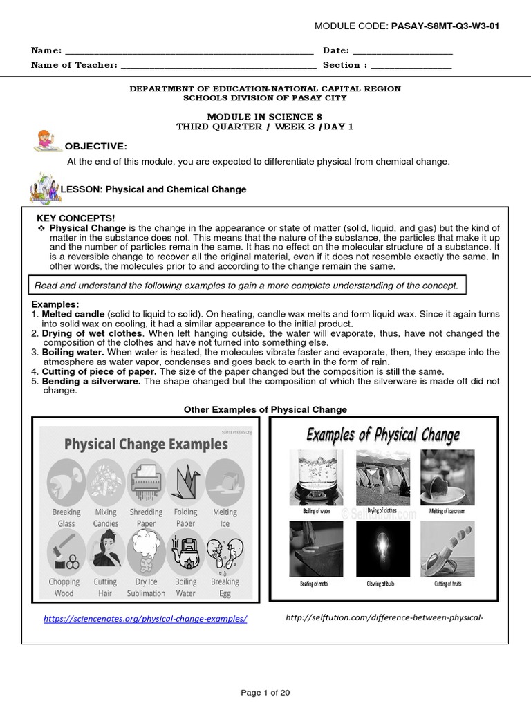 Science8 Q3 Week3 | PDF | Phase (Matter) | Liquids