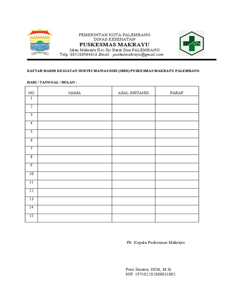 Daftar Hadir dan Tanda Terima SMD | PDF