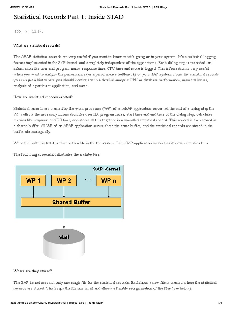 Statistical Records Part 1 - Inside STAD | PDF | Computer File | Kernel (Operating System)