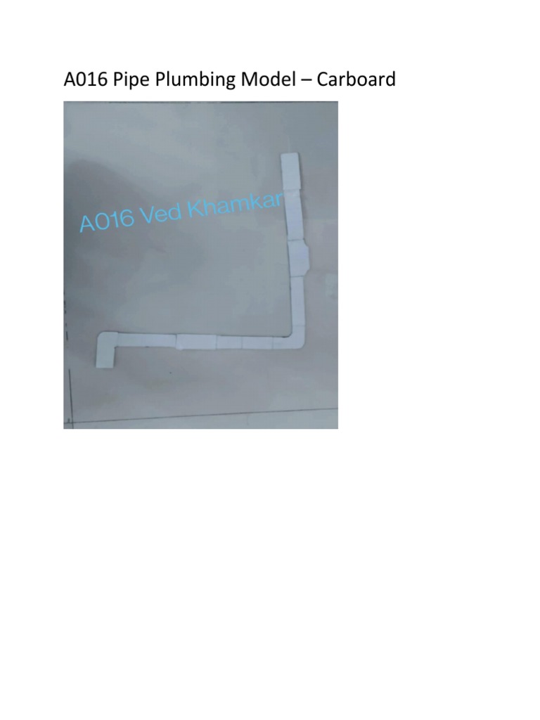A016 Plumbing Model Cardboard | PDF