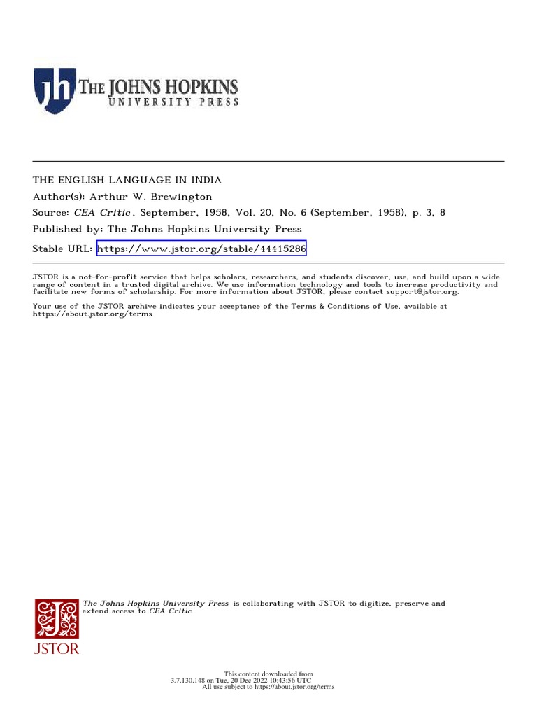 English Language in India | PDF | Languages | Foreign Language Studies