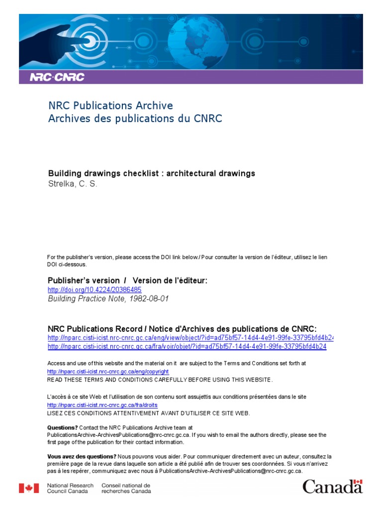 Building Drawing Checklist | PDF