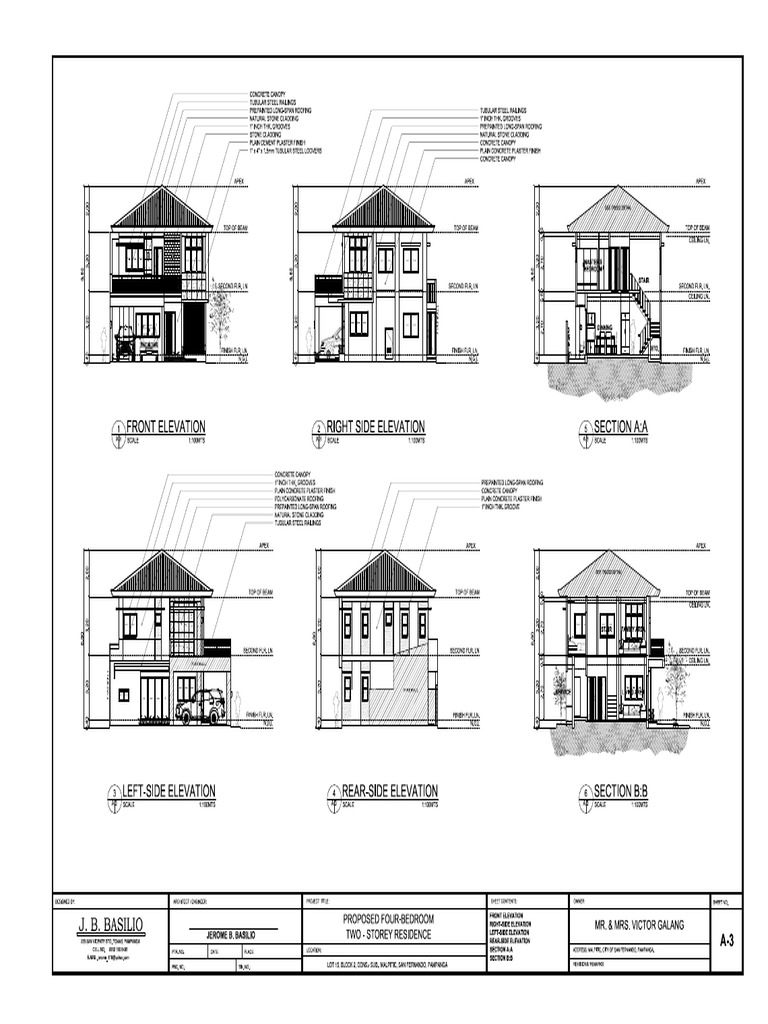 A3 Elevation | PDF | Architectural Elements | Civil Engineering