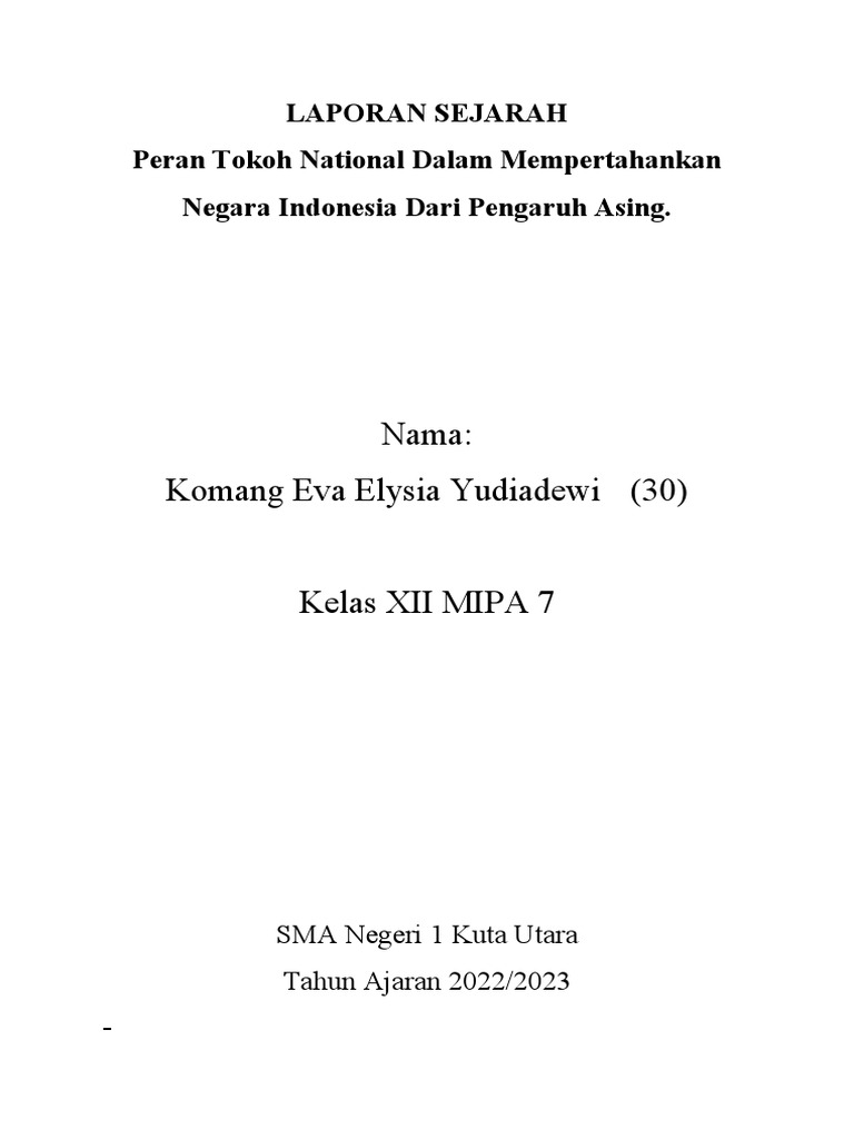 Eva Elysia - Jenderal Sudirman | PDF