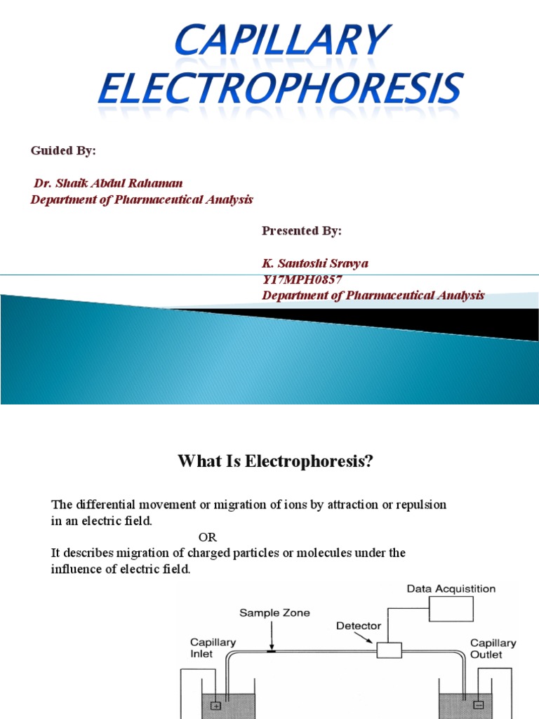 An Overview of Capillary Electrophoresis: Principles, Instrumentation ...