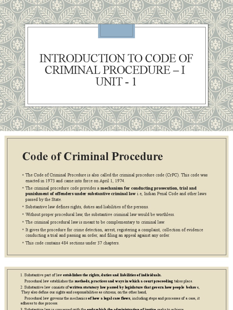 Unit 1 CRPC | PDF | Prosecutor | Police