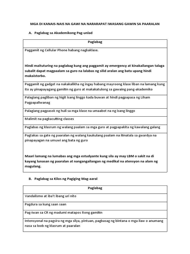 Rules and Regulations | PDF