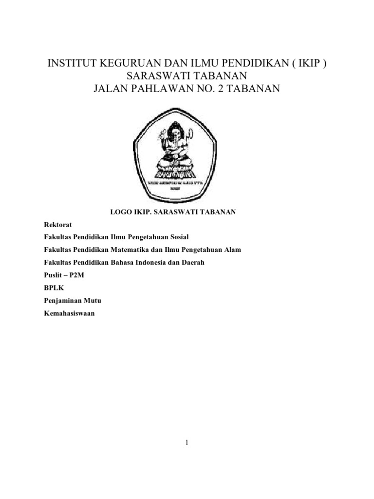 Profil IKIP Saraswati Tabanan | PDF