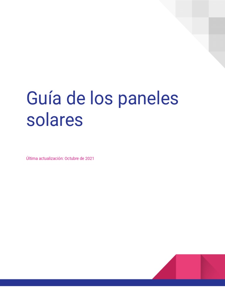 Edp Solar Guía de Los Paneles Solares | PDF | Energía solar | Fotovoltaica