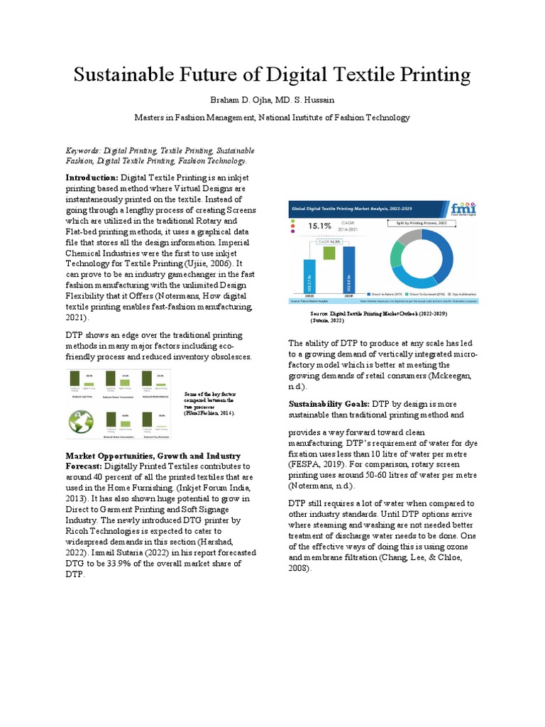 Sustainable Future of Digital Textile Printing | PDF | Textiles ...