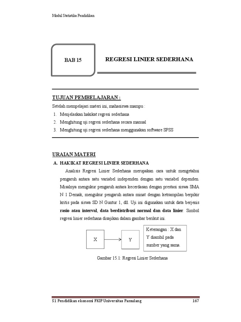 Regresi Sederhana | PDF